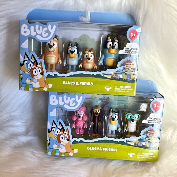Disney | Toys | Bluey Family Friends 2 4pack Action Figure Set Bluey ...